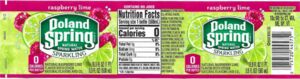 Drink Label: Poland Spring Raspberry Lime (Nestle Waters North America ...