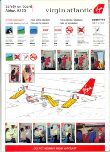 Safety Card: Airbus A320 (Virgin Atlantic, United Kingdom of Great ...