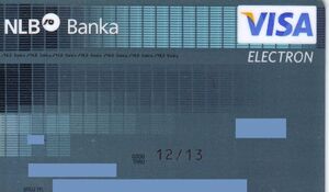 Bank Card: Nlb Visa Electron Debit (NLB Banka, SerbiaCol:RS-VE-0005