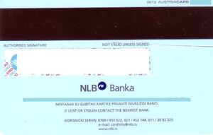 Bank Card: Nlb Maestro (NLB Banka, SerbiaCol:RS-MS-0001