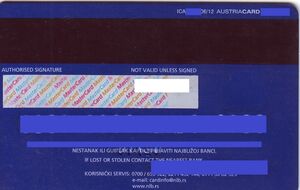 Bank Card: Nlb Master Card (NLB Banka, SerbiaCol:RS-MC-0003