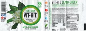 Drink Label: Vithit - Lean & Green (Vithit, Ireland(VIT-HIT) Col:IE ...