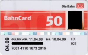 Functional Card: BahnCard 50. Rail+Plus (Services - Delivery, Germany ...