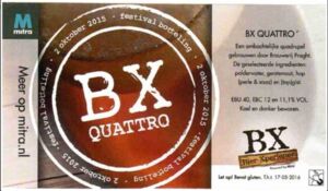 Drink Label: BX Quattro (Bier Xperience) (Bierbrouwerij Praght ...