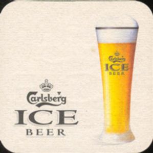 Beer Coaster: Carlsberg ice (Carlsberg Breweries AS, Denmark) Col:DK-000109