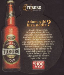 Beer Coaster: Tuborg (Carlsberg Breweries AS, Denmark(Tuborg - Türkiye ...