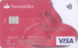 Bank Card: Santander Visa Debit (Santander, United Kingdom of Great ...