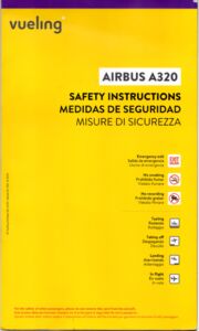 Safety Card: Airbus A320 (Vueling, SpainCol:VLG-ES-0020