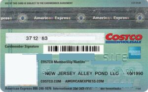 Bank Card: American Express Costco -09.06-77368 (American Express ...