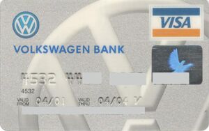 Bank Card: Volkswagen Bank VISA (Volkswagen Bank, Germany, Federal ...