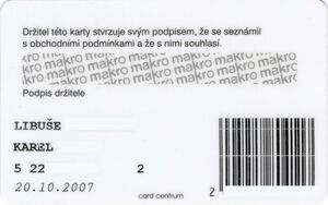 Functional Card: Makro (Shops - Supermarkets, Czech Republic(Makro) Col ...