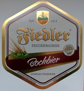饮料标签: Fiedler Bockbier (Privatbrauerei Fiedler, 德国Col:DE-BEER-004194 🏷️