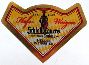 Drink Label: Hefe-Weizen (Schlossbrauerei Stelzer, Fattigau, Germany ...
