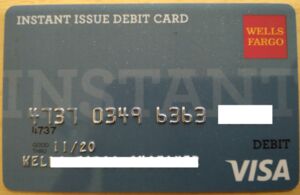 Bank Card: Wells Fargo Instant Debit (Wells Fargo, United States of ...
