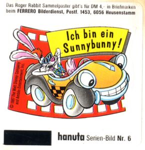 Meal Toy: 6 Ich bin ein Sunnybunny! (Stickers, Germany(Hanuta - Roger ...