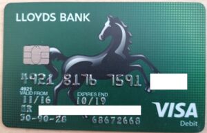 Bank Card: Lloyds bank Visa Debit (Lloyds TSB, United Kingdom of Great ...
