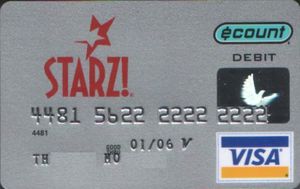 Bank Card: STARZ! ecount (JPMorgan Chase Bank, United States of ...