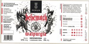 Drink Label: Behemoth Hefeweizen (Browar Perun Budziszyn, PolandCol:PL ...