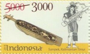 Stamp: Sampek, Kalimantan Timur (Indonesia(Traditional Musical ...