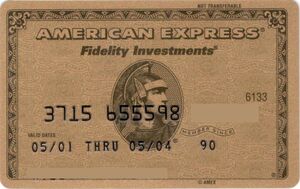 Bank Card: American Express Gold US-371565-Fidelity Investments 2-99 ...