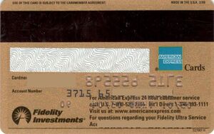 Bank Card: American Express Gold US-371565-Fidelity Investments 2-99 ...