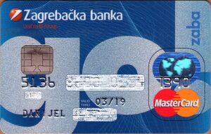 Bankovna kartica-kreditna kartica: Zaba go! card (Zagrebacka Banka ...