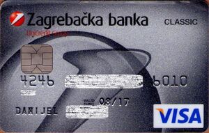 Tarjeta de Banco: Zaba Classic (Zagrebacka Banka, CroaciaCol:HR-VI-0007