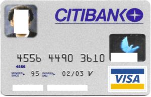 Bank Card: Citibank Visa (11/99) (Citibank, GreeceCol:GR-VI-0514