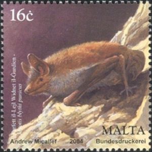 Stamp: Maghreb Myotis (Myotis blythi punicus) (Malta(Mammals and ...