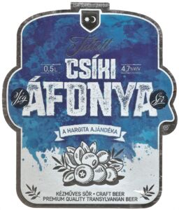 Drink Label: CsÍki Áfonya (Csíky sör, HungaryCol:HU-BEER-001924 🏷️