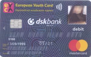 Bank Card: Dsk Bank Mastercard Debit European Youth Card - 09/18 (DSK ...