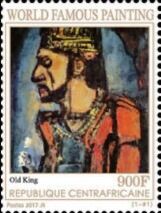Stamp: Old King by Georges Rouault (Central African Republic(Paintings ...