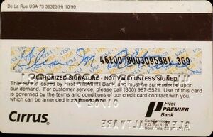 Bank Card: First Premier Bank (First Premier Bank, United States of ...