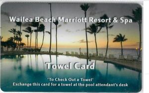 სასტუმროს ბარათები: Wailea Beach Marriott Resort & Spa - Towel Card ...