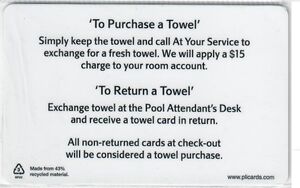 სასტუმროს ბარათები: Wailea Beach Marriott Resort & Spa - Towel Card ...