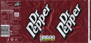 Etiqueta de bebida: Dr. Pepper (Coca-cola HBC N. Ireland Ltd., Reino ...