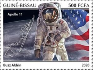 Stamp: 90th Anniversary of the Birth of Buzz Aldrin (Guinea-Bissau ...
