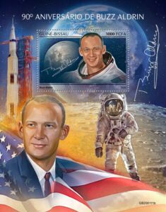 Stamp: 90th Anniversary of the Birth of Buzz Aldrin (Guinea-Bissau(Buzz ...