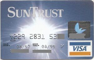 Bank Card: SunTrust (SunTrust, United States of America) Col:US-VI-0867
