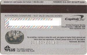 Bank Card: Capital One (Capital One, United States of AmericaCol:US-MC-0788