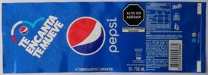 Etiqueta de bebida: Pepsi (CBC Peruana S.A.C., PerúCol:PE-SODA-000093