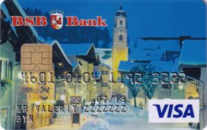 Bank Card: BSB Bank. City in snow (BelSwissBank, BelarusCol:BY-VI-0019.03