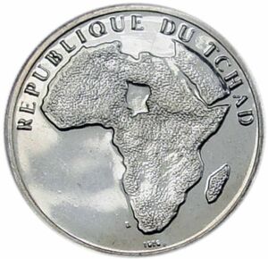 Madeni paralar: 100 CFA Francs (10th Anniversary of Independence) (Çad ...