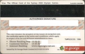 Bank Card: St.George (St. George Bank, AustraliaCol:AU-VI-0033