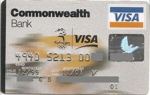 Bank Card: Commonwealth Bank (Commonwealth Bank, Australia) Col:AU-VI-0036
