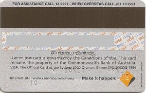 Bank Card: Commonwealth Bank (Commonwealth Bank, Australia) Col:AU-VI-0036