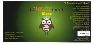 Etiqueta de bebida: 't Amuzement blond (Brouwerij Den Triest ...