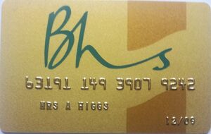 Bank Card: Bhs (GE Capital Bank, United Kingdom of Great Britain ...