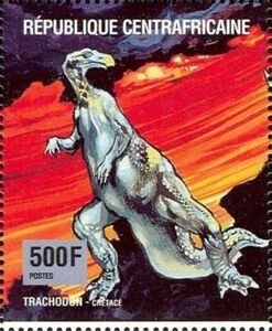 Stamp: Trachodon. (Central African Republic) (Dinosaurs - 1993) Mi:CF ...