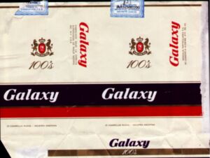 Cigarette Pack: Galaxy 100's (ArgentinaCol:AR-CT-0372